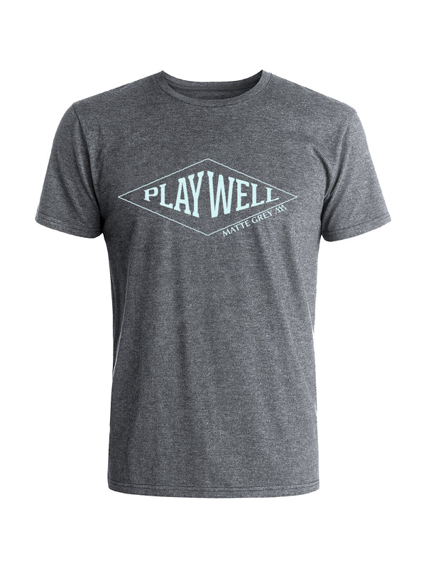 Matte Grey Men's - Play Well Tee - Steel Heather (Seafoam) - Haus of Grey