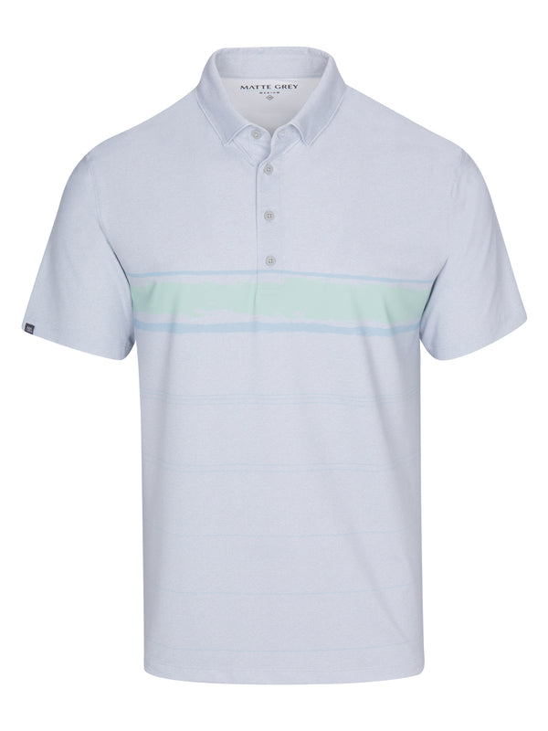 Matte Grey Men's Rockwell - Salt Heather (Rain/Spring) Printed Polo ...