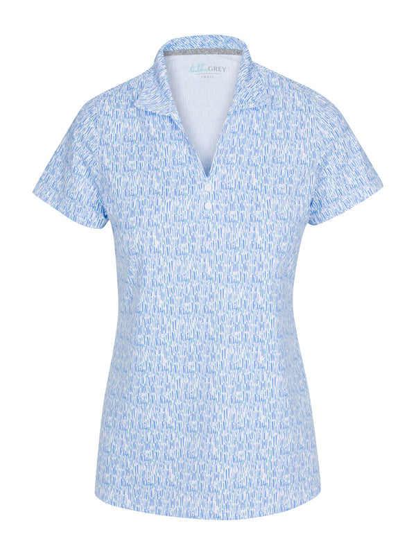 Heather Grey Women's Riley - Short Sleeve Polo Riley - White (Azure ...