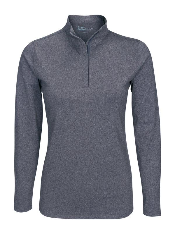 Heather Grey Hightower Half Zip - Charcoal Heather - Haus of Grey